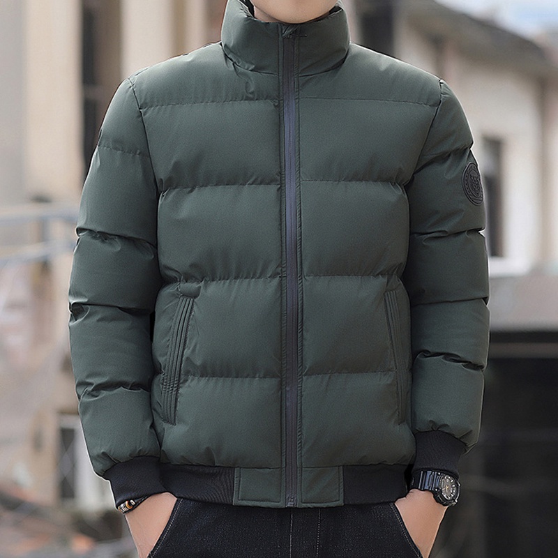 Men Cotton-Padded Jacket Winter Trend Short Padded Men Jacket Thick ...