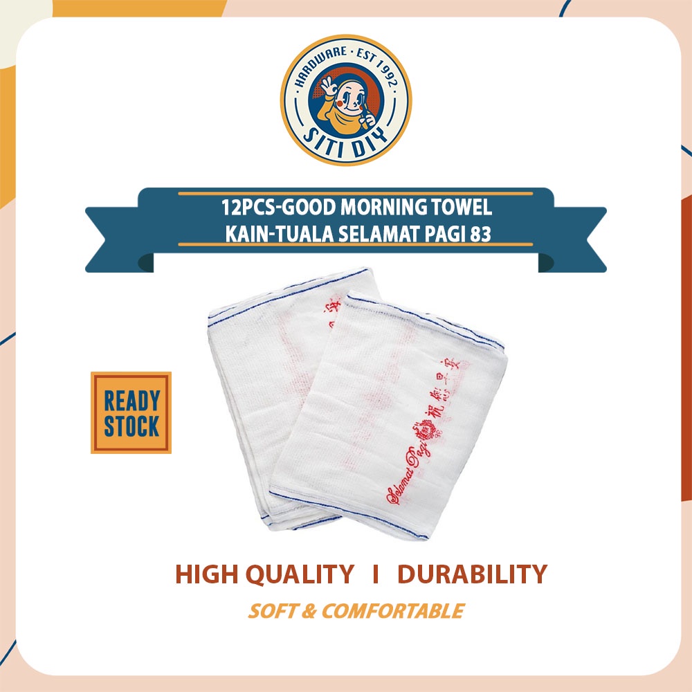 "[SitiDIY] 12pcs-Good Morning Towel 83/Soft and Comfortable | Tuala ...