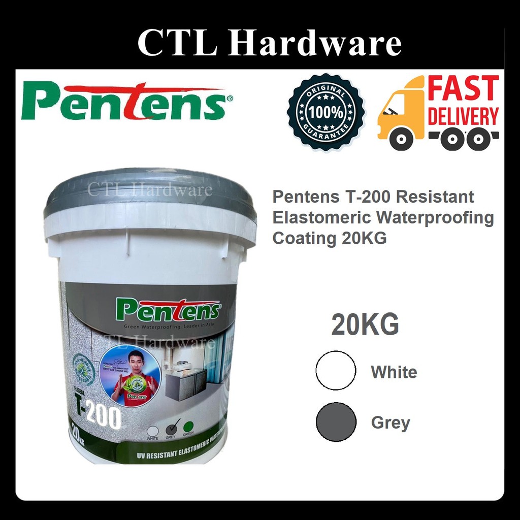 Pentens T-200 Resistant Elastomeric Waterproofing Coating 20KG (t200 ...