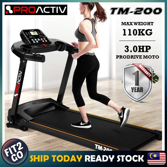 PROACTIV Motorized Treadmill TM-200 3.0HP Running Jogging Machine 2 ...