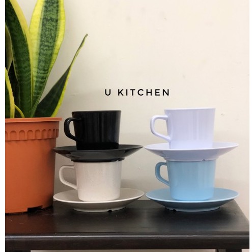 Melamine Coffee Cup and Saucer / Cawan Kopi dan Piring | Shopee Malaysia
