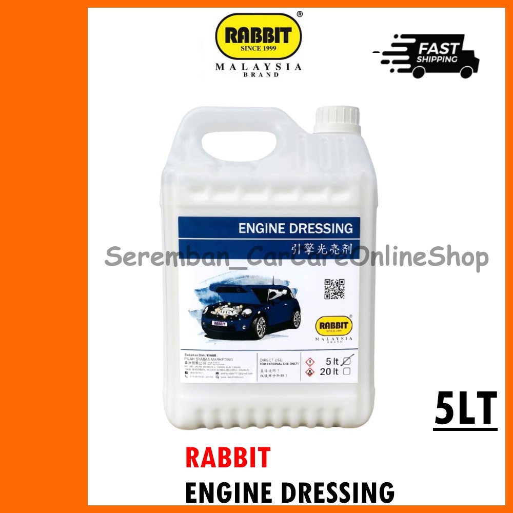 RABBIT ENGINE DRESSING - 5Lt - pengilat enjin / engine shine / pengilat ...