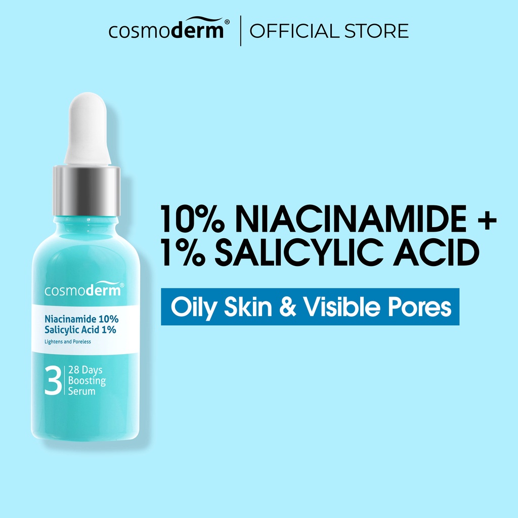 Cosmoderm Niacinamide 10% Salicylic Acid 1% 28 Days Boosting Serum 30ml ...