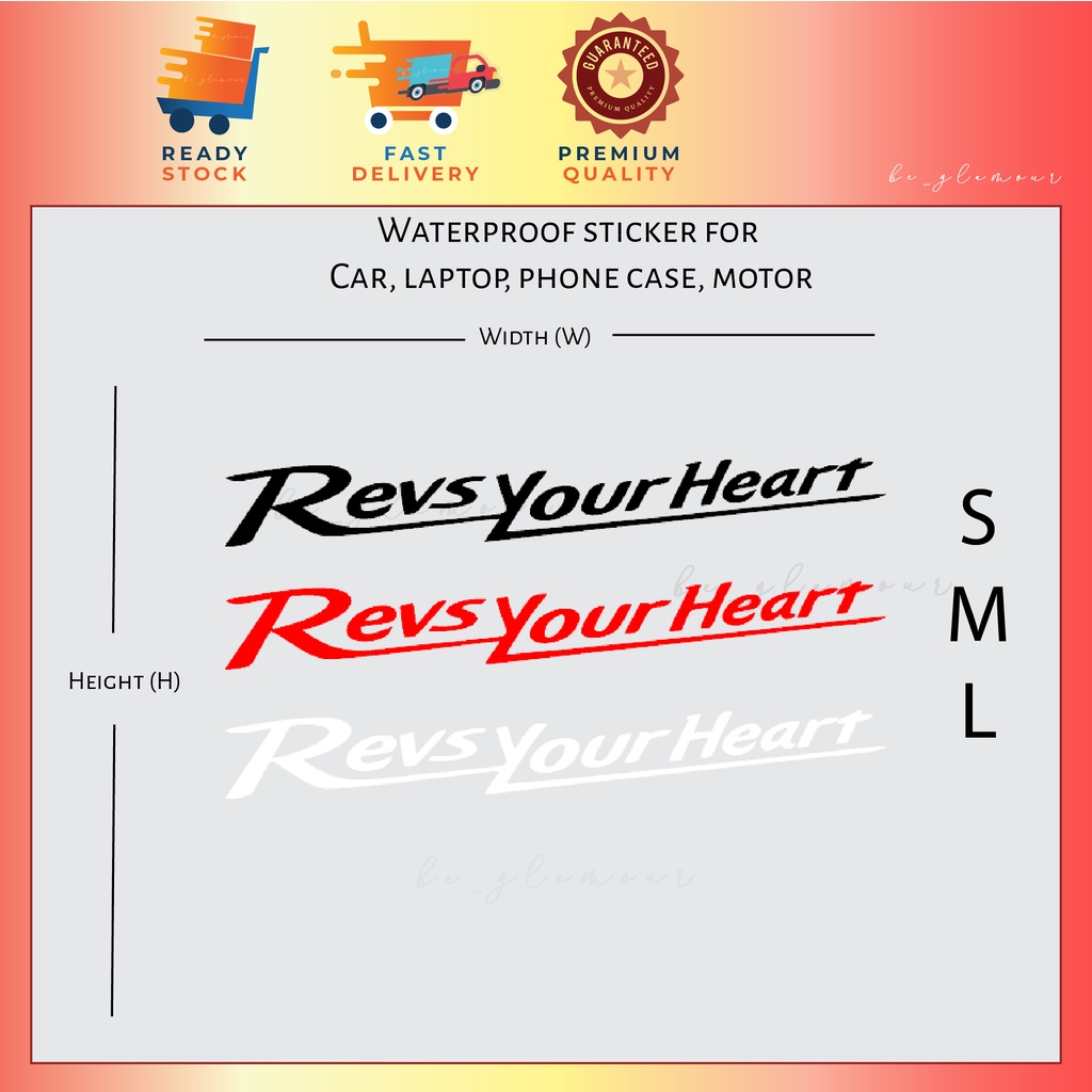 Yamaha Revs Your Heart Sticker Reflective racing motogp stiker ...