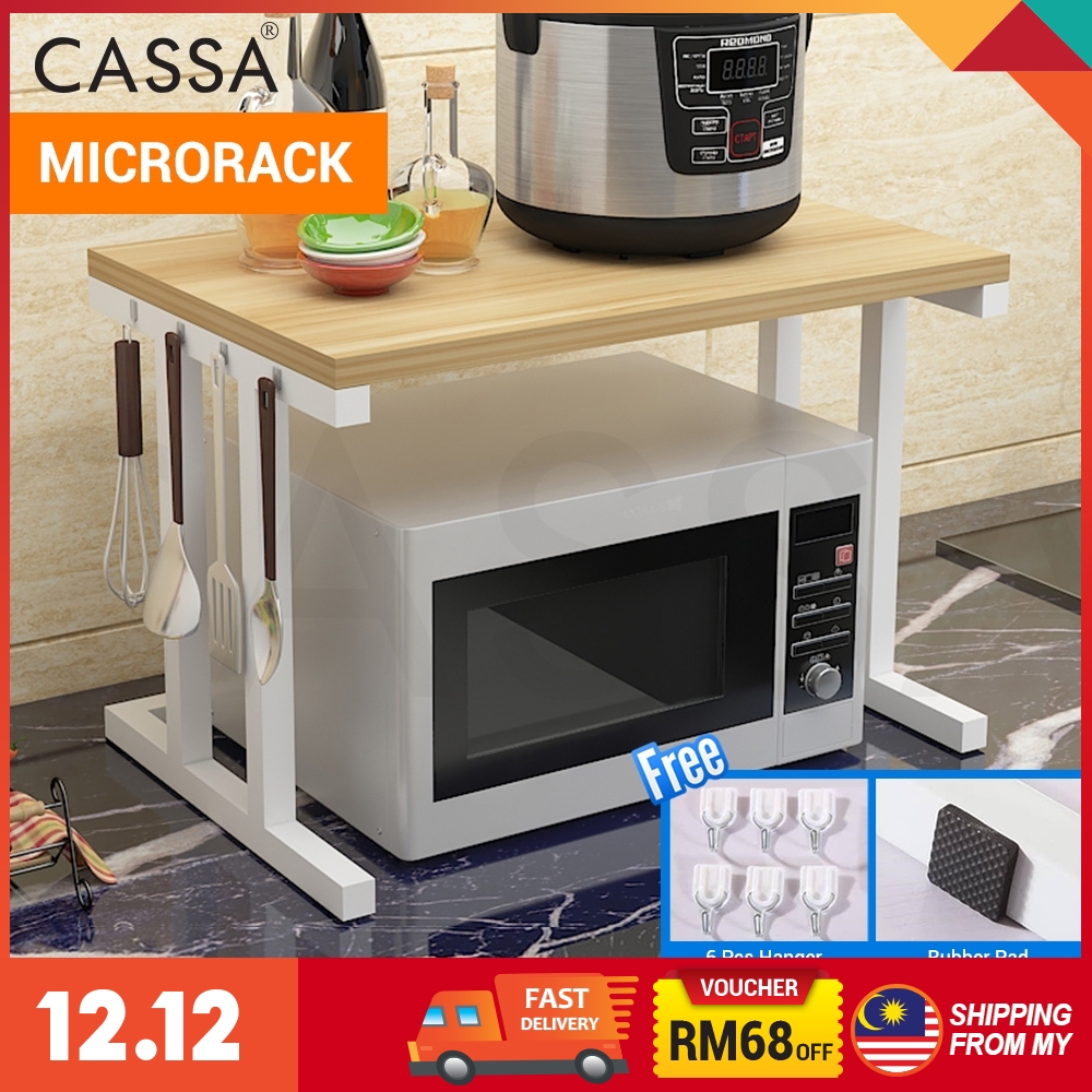 Heavy Duty Two/2 Tinggi 2Tiers Microwave Oven Rice Cooker Rack Kitchen ...