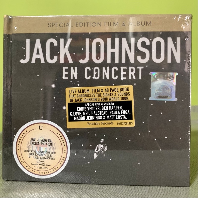 Jack Johnson - En Concert Live Album (CD+DVD) | Shopee Malaysia