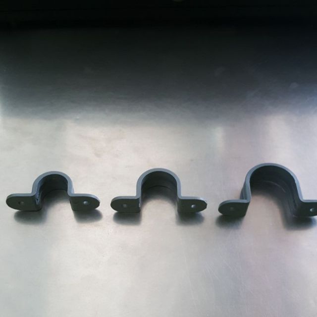 PVC pipe clip saddle (15mm, 20mm, 25mm) with 2 holes | Shopee Malaysia