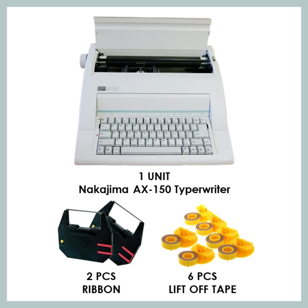 Electronic Typewriter Nakajima AX-150(A4 Size) Package Comes With ...