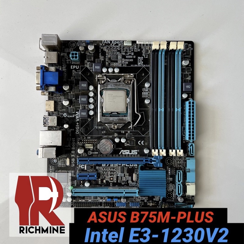 {ReadyStock} Combo Gaming Set E3-1230V2 + ASUS B75M-PLUS Motherboard ...