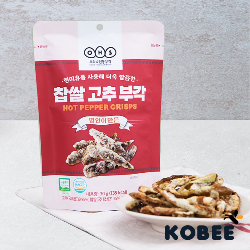 OHS Hot Pepper Crisps Korean Snacks Chilli Bugak (30g) | Shopee Malaysia