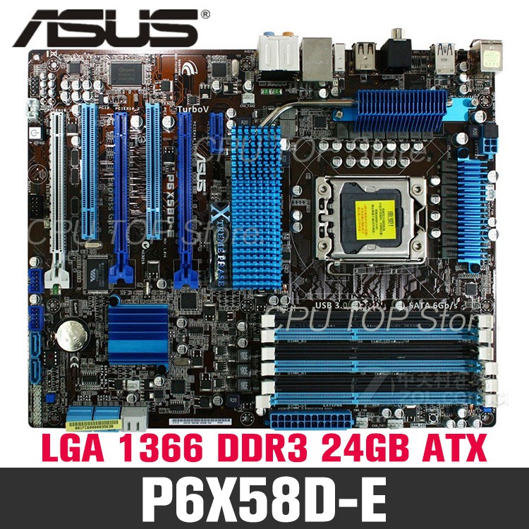 Asus p6x58d-e desktop motherboard x58 socket lga 1366 i7 extreme ddr3 ...