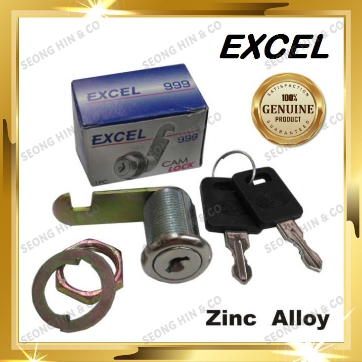 GENUINE EXCEL 999 CAM LOCK 999 16MM 20MM 25MM 30MM CABINET DRAWER LOCK ...