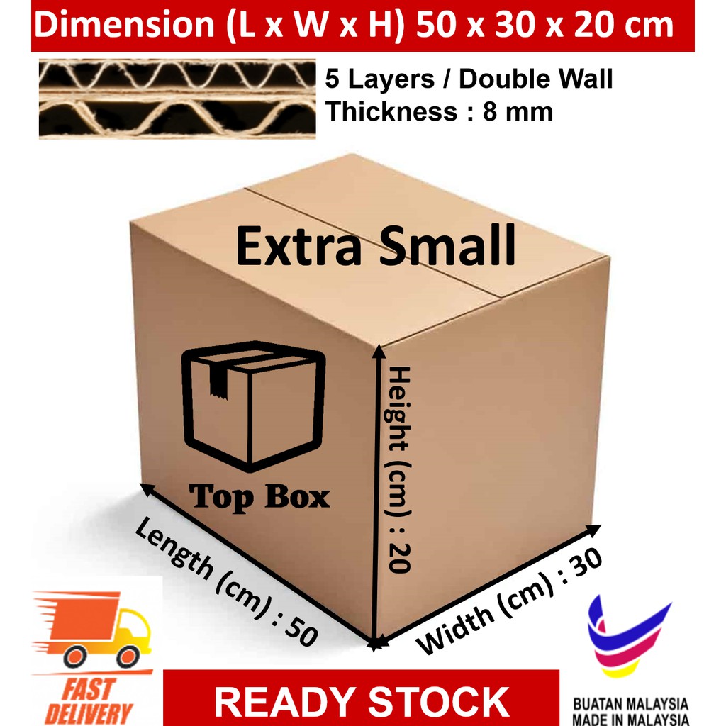 Plain Carton Box Packing Cardboard / Kotak Besar Simpan Barang - Extra ...
