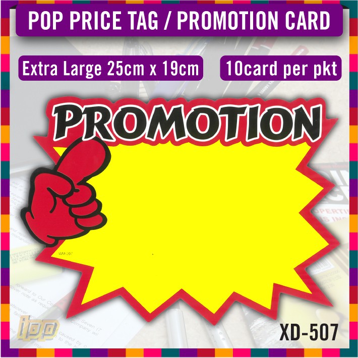POP Price Tag Promotion Cards / Thumbs Up Pop Price Tags / Jualan Tag ...