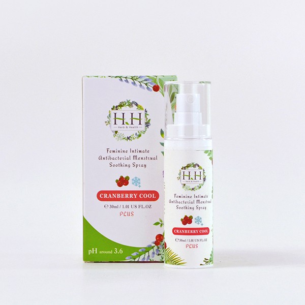 HH Feminine Intimate Antibacterial Menstrual Soothing Spray CRANBERRY ...