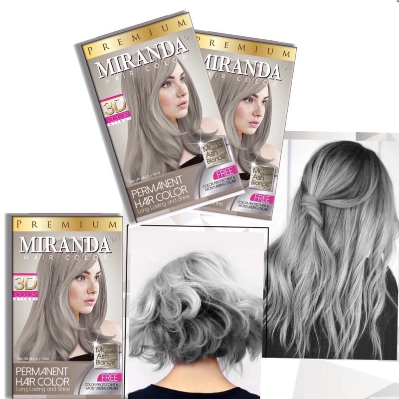Pewarna Rambut Miranda Ash Blonde Grey | Shopee Malaysia