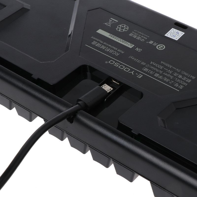 Dark*Russian Keyboard USB Wired RGB Mechanical Keyboard 81Keys Blue ...