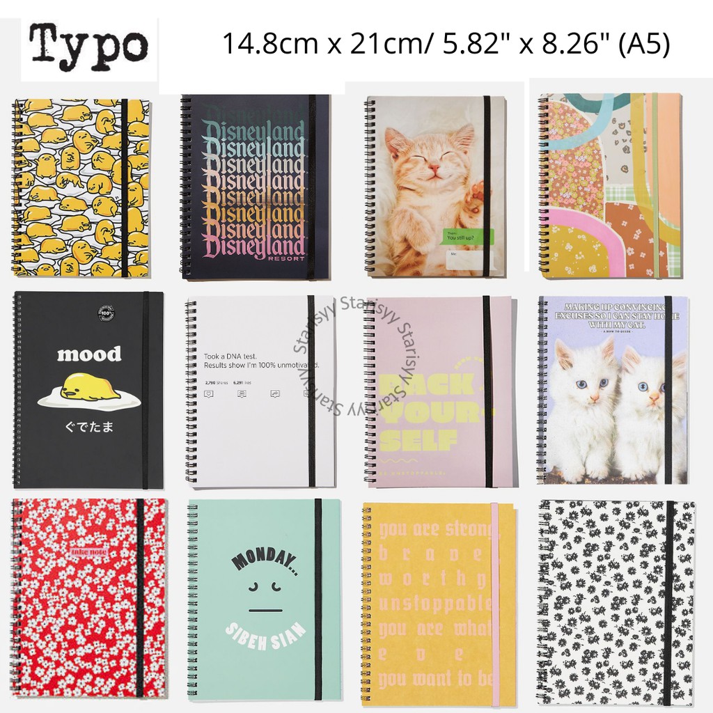TYPO Books A5 Spinout/ A5 CAMPUS Notebook Recycled Buku Nota Cantik ...