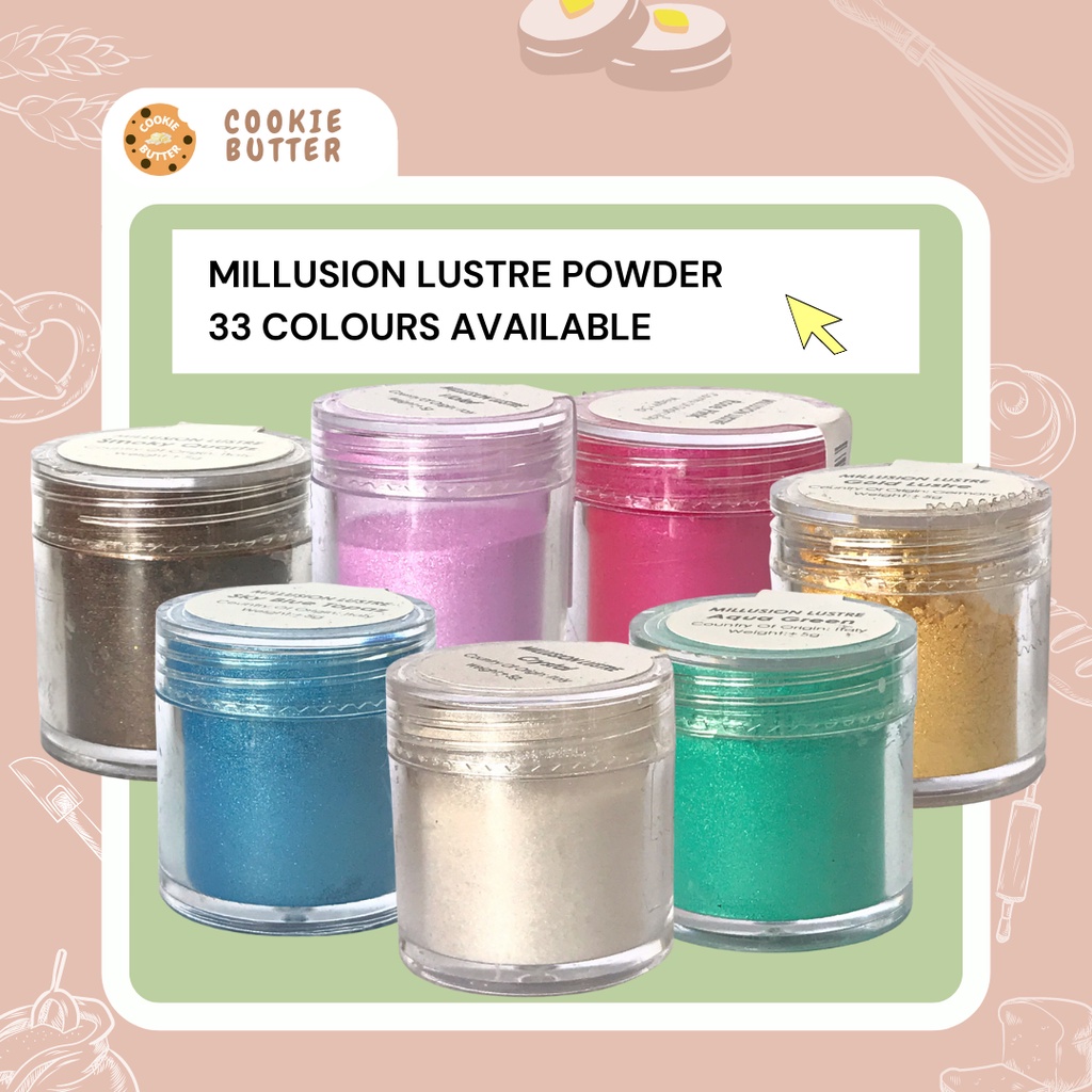 Millusion Lustre Powder/ Cake Decorations/ Dusting Shimmer/ Shine ...