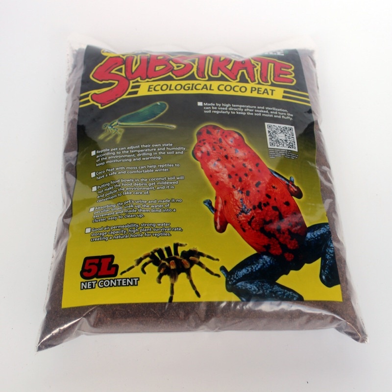 Reptile Coco Peat Coco Soil substrate 5L Pack Plantation Soil bedding ...