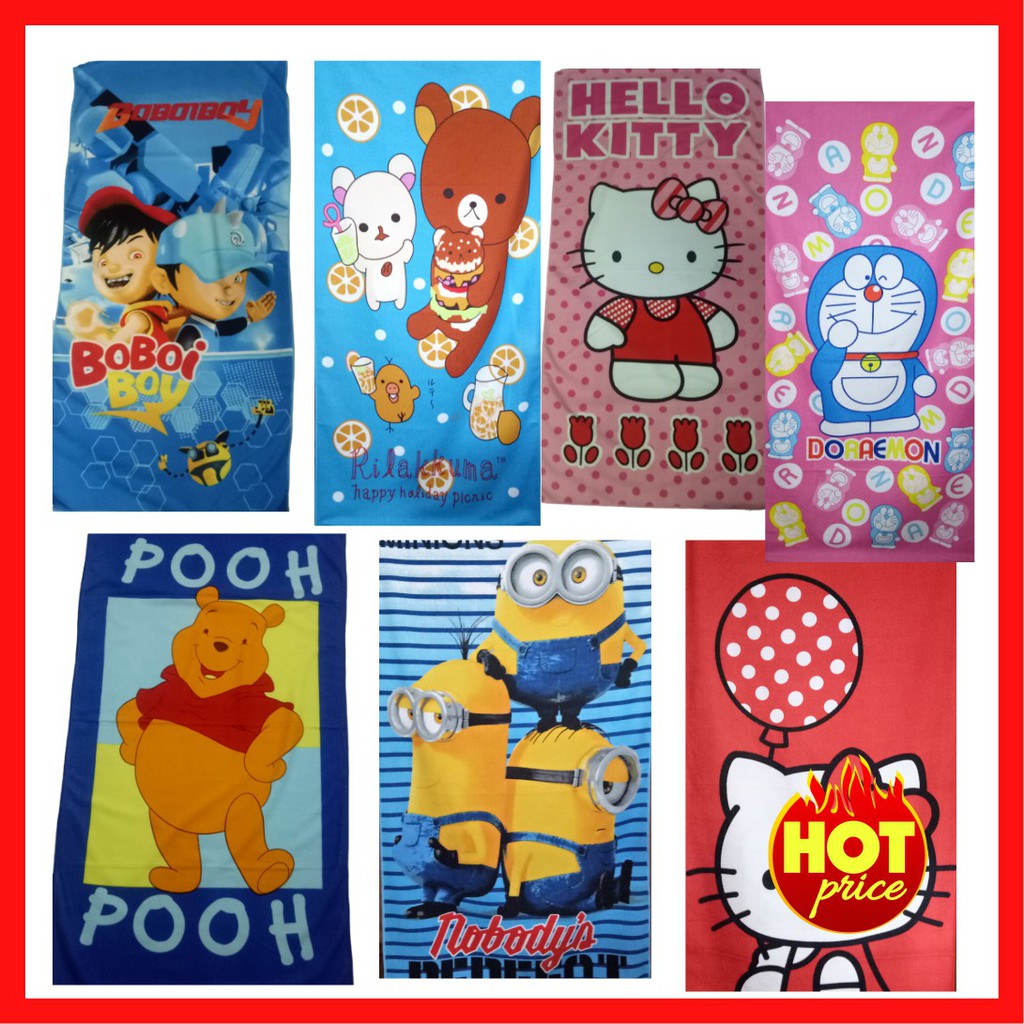 CARTOON TOWEL TUALA MANDI KARTUN Size 140cm x 70cm | Shopee Malaysia