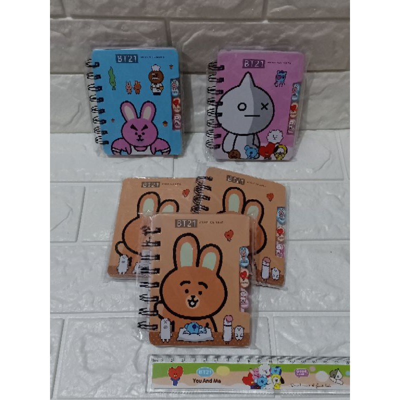 Bt21 Notebook Memo Bt21 Size 9x11 cm | Shopee Malaysia
