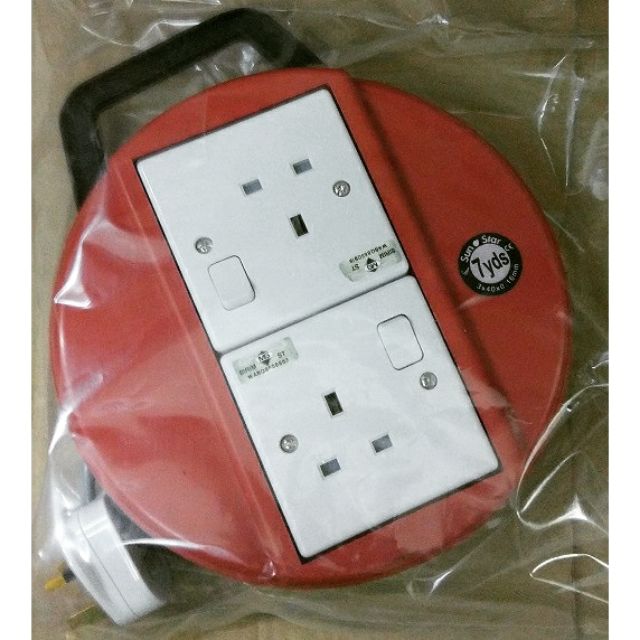 Round Extension 2 Gang Full Copper 40/0.16 x 3 Core Roller Extension ...