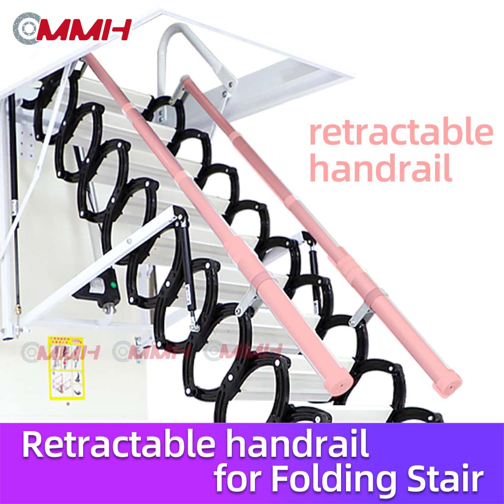 Folding stairs scalable Loft Ladder scalable handrail Outside Ladder ...