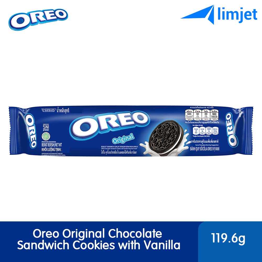 Oreo Original Chocolate Sandwich Cookies with Vanilla Flavored Cream ...