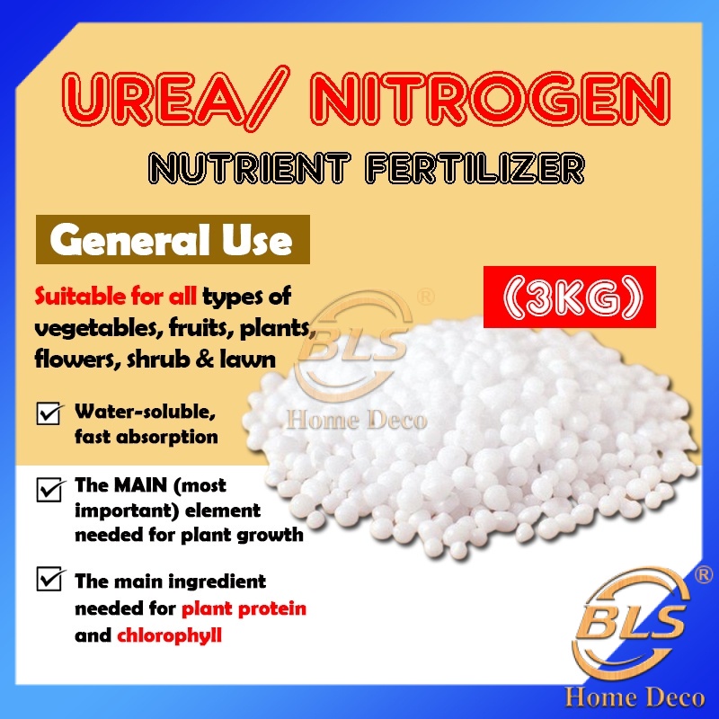 3 KG UREA FERTILIZER Formulated Urea 46%N BAJA RUMPUT POKOK TANAMAN ...