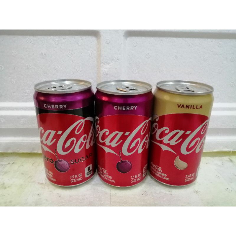 USA Coke Coca Cola Mini cans Cherry Vanilla | Shopee Malaysia