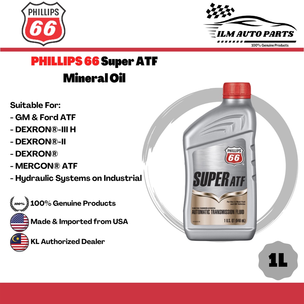 [ILM] PHILLIPS 66 Super ATF 946ML Mineral Gear Oil Gearbox Oil Car ...