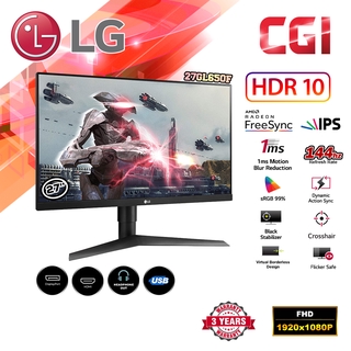 LG 27" 27GL650F UltraGear 144Hz 1ms HDR10 IPS FreeSync Gaming Monitor ...