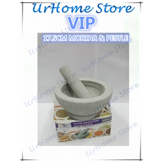 RAYACO VIP SERIES 17.5CM Mortar and pestle / Lesung Batu ( Nature ...