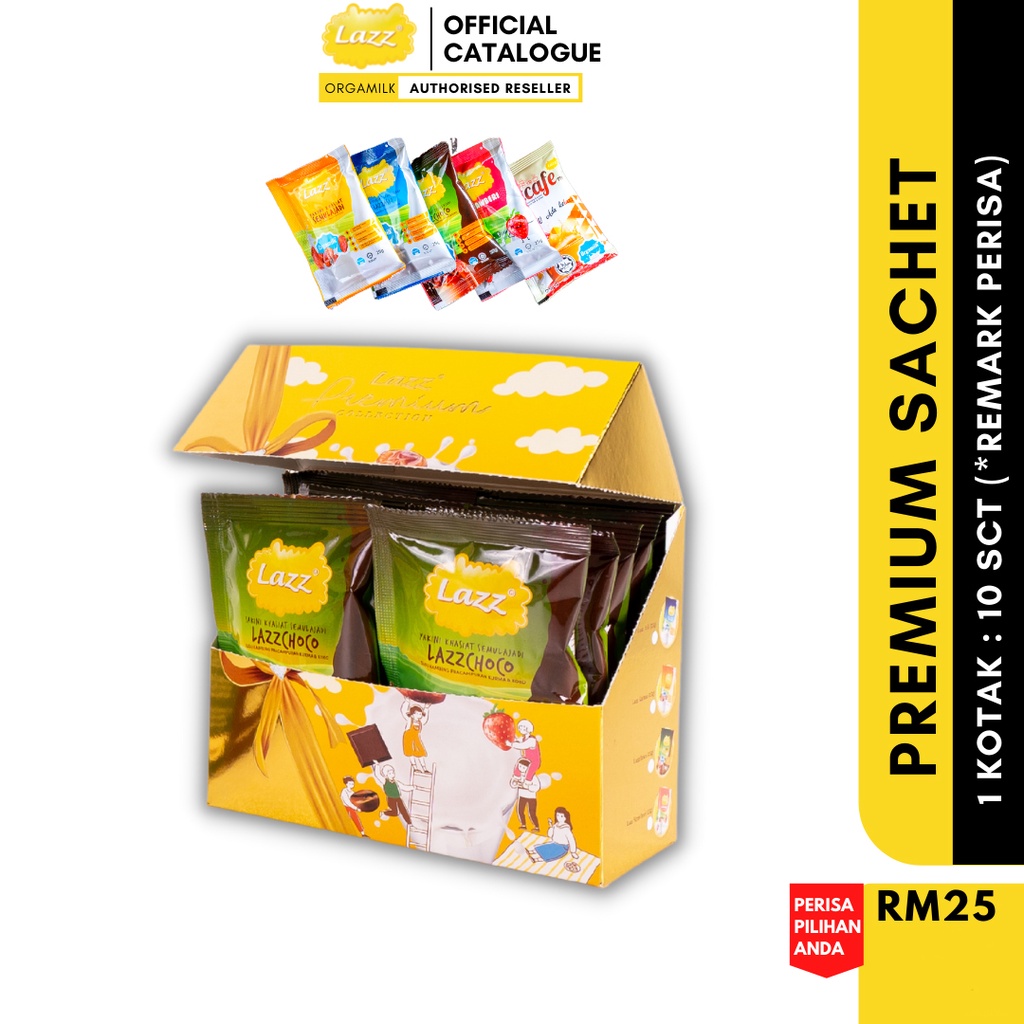 Lazz Susu Kambing Premium Collection Asli/Kurma/Choco/Strawberi/Cafe 10 ...