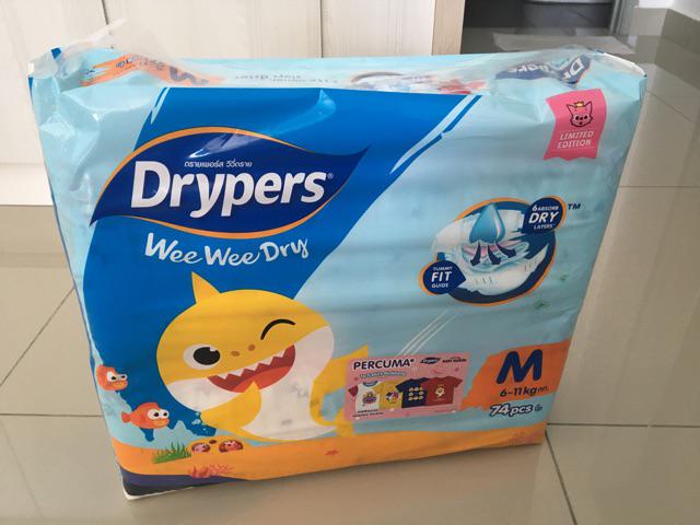 ( LIMITED EDITION PINKFONG ) DRYPERS WEE WEE DRY DIAPERS X 3 PACK'S ( S ...