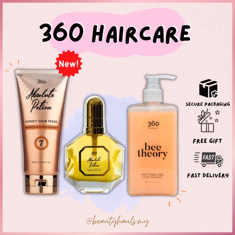 [READY STOCK] 360 HAIRCARE SHAMPOO BEE THEORY ANTI HAIRLOSS HONEY ...