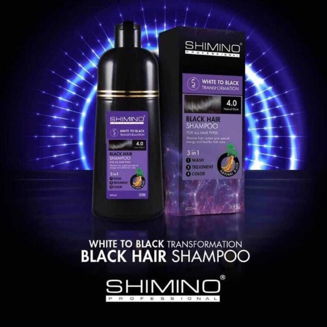 Shimino Professional Black Hair Shampoo/Brown Color/Scalp Control ...