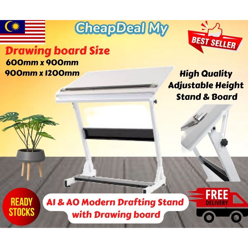 A1 & A0 Modern Drafting Stand With Drawing Board Drafting Table ...