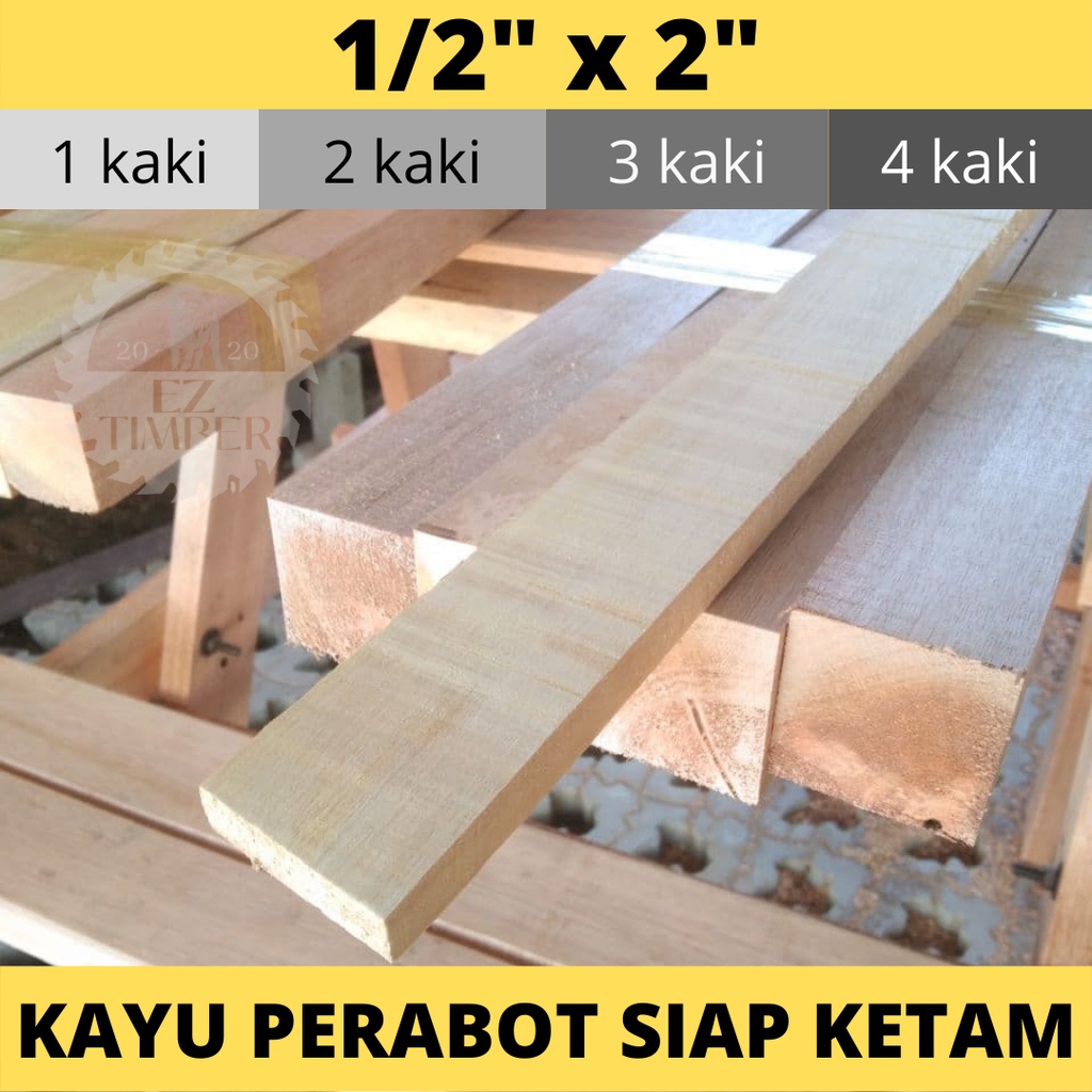 [EZ Timber] Kayu 1/2" x 2" Siap Ketam | Kayu DIY | Kayu Perabot | Kayu ...