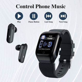 smartwatch S300 with ear Bluetooth 5.0 wireless headset heart rate ...