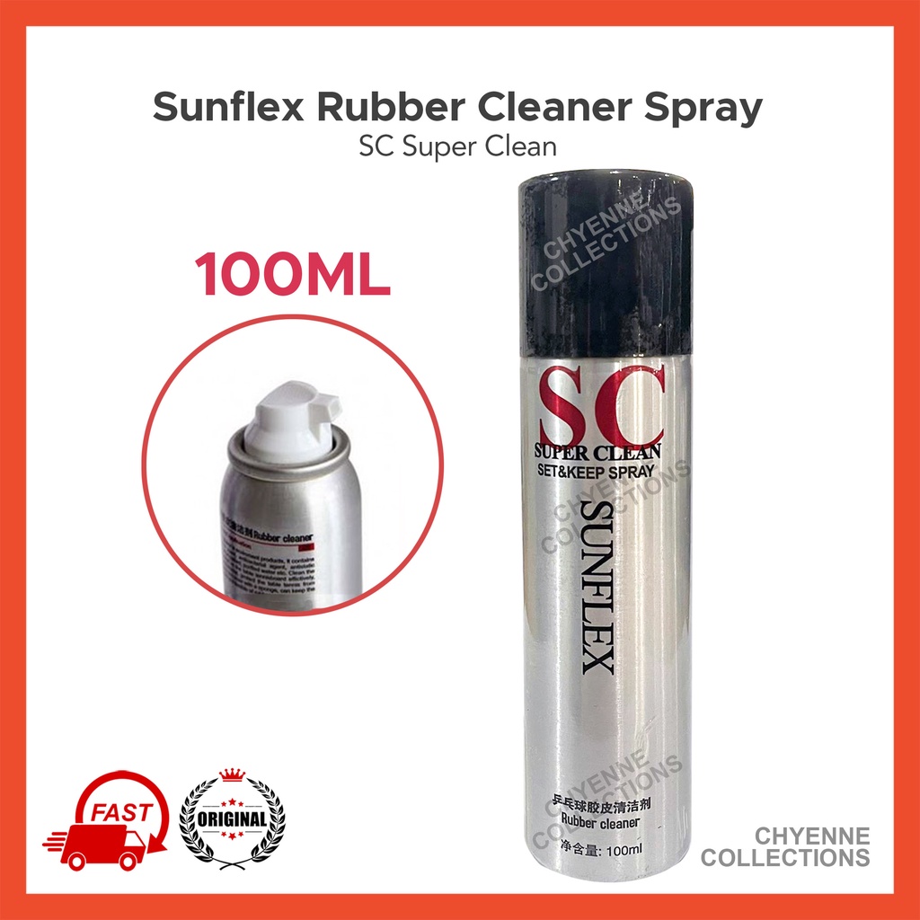 Sunflex Table Tennis Rubber Cleaner Spray ( 100 ML ) Super Clean Series ...