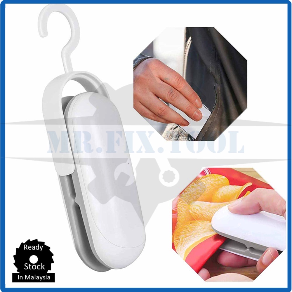 2 in 1 Sealing Cutter Machine Mini Portable Seal Food Plastic Bag ...