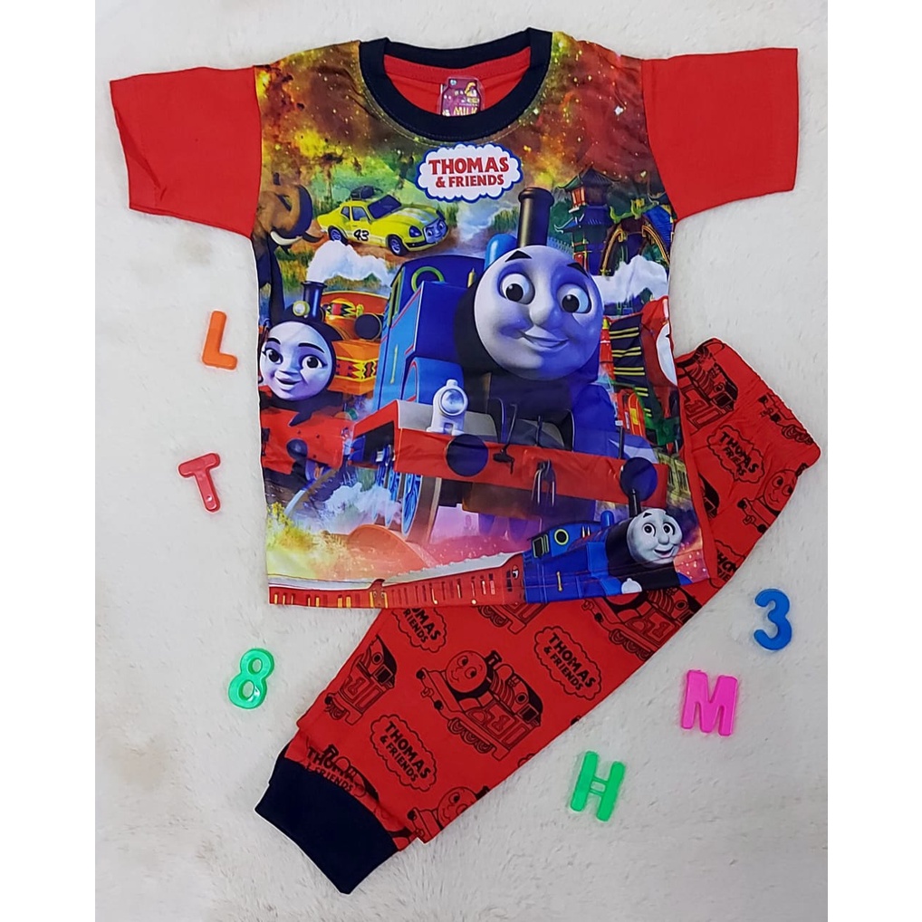Pyjamas Kanak-Kanak/Kids Pyjamas (Thomas Train) | Shopee Malaysia