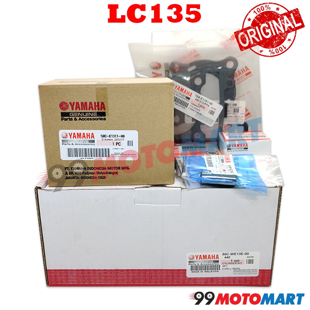 ORIGINAL YAMAHA LC135 CYLINDER BLOCK SET LC 135 V1 V2 V3 V4 HLY HONG ...