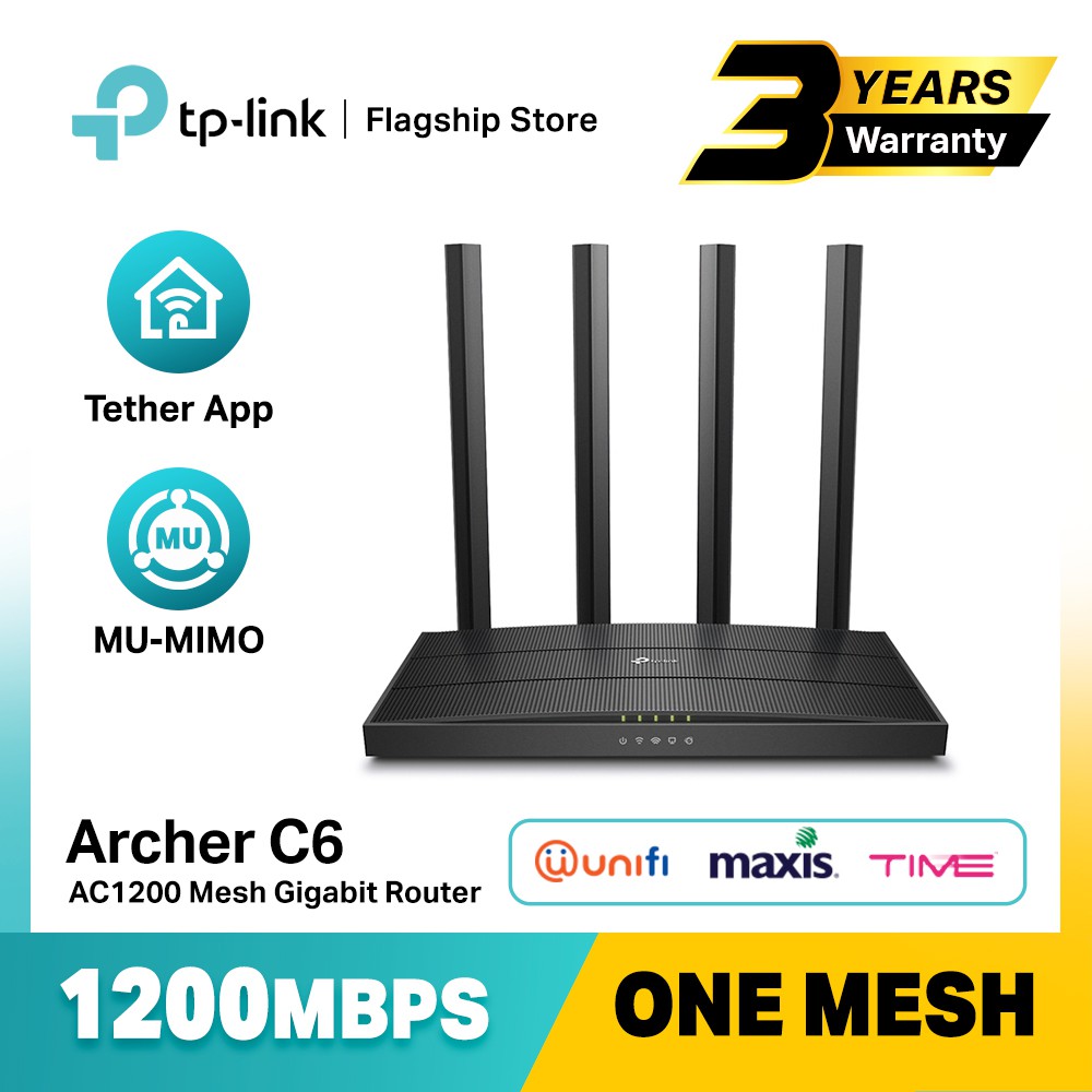 Tp-link archer c6 - ac1200 wireless mu-mimo gigabit router | BeeCost
