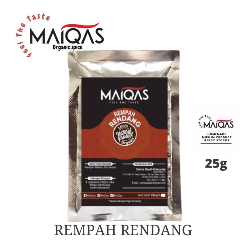 Rempah Rendang MaiQas (25g x 2 pek) | Shopee Malaysia