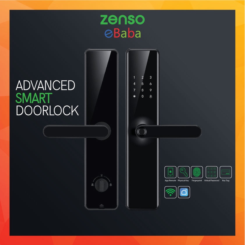 ZENSO Smart Door Lock Smart Digital Lock Password Fingerprint Key Card ...