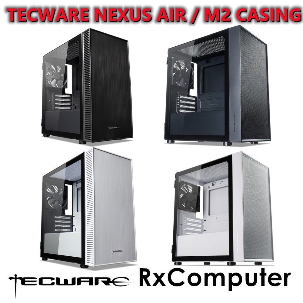 TECWARE NEXUS M2 / AIR M2 MICRO ATX TEMPERED GLASS CASE WITH 3 FAN ...