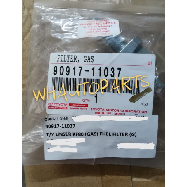 100% ORIGINAL TOYOTA UNSER KF80 (GAS) FUEL FILTER ORIGINAL 90917-11037 ...